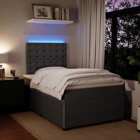 Box spring postel s matrací tmavě šedý 120x190 cm samet 3294599
