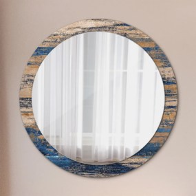 Kulaté dekorativní zrcadlo Abstraktní dřevo fi 90 cm