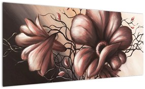 Obraz květin (100x40cm)