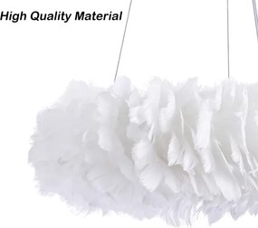 Brilagi - LED Lustr na lanku FEATHER 3xE27/40W/230V + 3xLED/3W pr. 40 cm bílá
