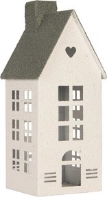 Kovový svícen domek s pískovým povrchem Raw Sand - 11*11*29 cm