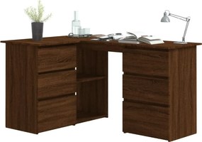 vidaXL Rohový psací stůl 145 x 100 x 76 cm dřevotříska [801092] Barva: dub sonoma