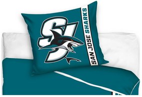 TipTrade Bavlněné povlečení 140x200 + 70x90 cm - NHL San Jose Sharks Belt