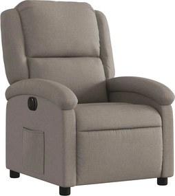 Elektrické polohovací křeslo taupe textil 3204148