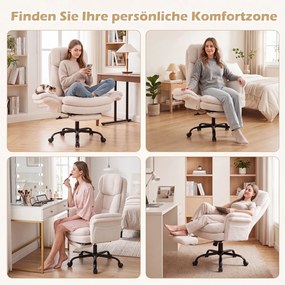 Costway Kancelářské křeslo ergonomické výškově nastavitelné manažerské křeslo