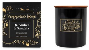 VEREMUNDO HOME Vonná svíčka Paris Amber Santal, 230 g, černá 10110