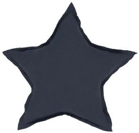 Mini lněný polštář hvězda grafitová 36 cm