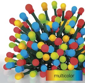 EMOS LED venkovní řetěz - kuličky 30m, multicolor, časovač