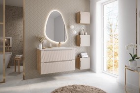 Comad Nábytkové keramické umyvadlo s odkládací plochou GO 2 120CM L DP, 121x46 cm, bílá lesklá