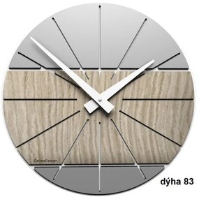 Designové hodiny 10-029 natur CalleaDesign Benja 35cm (více variant dýhy) Dýha černý ořech - 85