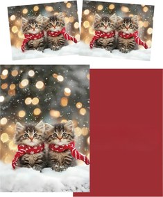 3D povlečení z mikrovlákna SNOWY PAWS barevné Rozměr povlečení: 2 ks 70 x 90 cm | 140 x 200 cm
