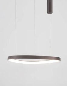 LED lustr Esteva 65 hnědá