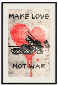 Plakát Make Love Not War (Milujte se, ne válčete)