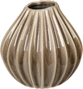 Váza Broste WIDE S V.15 cm šedohnědá
