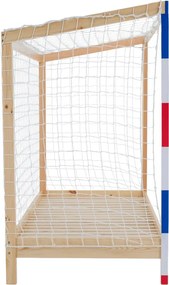 Montessori postel 90x200, přírodní/bílá/modrá/červená, FUTAL Kondela 0000396833