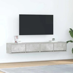 TV skříňky 2 ks Betonová šedá 80x31x25,5 cm Dřevěná konstrukce