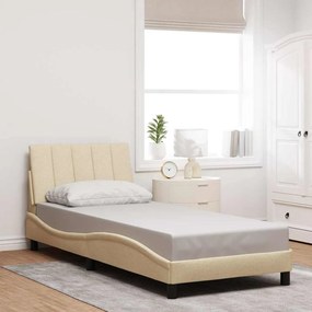 Rám postele bez matrací Hanko krémově 90x200 cm textil 3310368