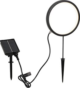 Bodové světlo černé 50 cm vč. dobíjecí a solární LED IP65 - Adalind