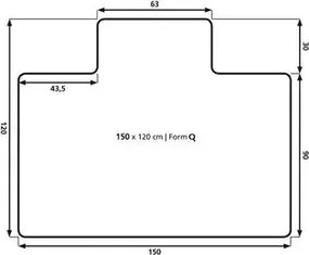 BSM Q 1.2x1.5 Podložka na koberec