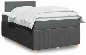 Box spring postel s matrací tmavě šedá 120x190 cm textil 3289689