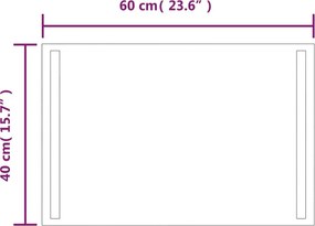 Koupelnové zrcadlo s LED osvětlením 40x60 cm 3154061