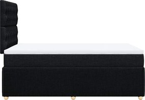 Box spring postel s matrací černá 120x200 cm textil 3292032