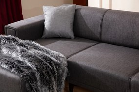 Hanah Home Rohová pohovka HORIZON tmavě šedá levá
