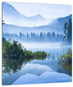 Obraz horského jezera (30x30 cm)