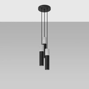 Sollux Lighting Závěsné svítidlo BORGIO 3P černé