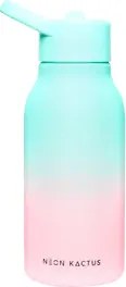 Neon Kactus Dětská tritanová láhev tyrkysově-růžová / 340 ml / bez BPA