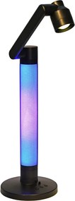 Ecolite Černá LED RGB stolní lampička Sven 10W s DO LU17C-CR