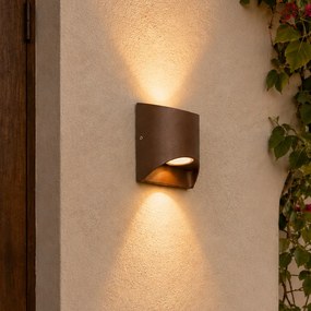 Moderní venkovní nástěnné svítidlo rezavě hnědé vč. LED 2-světlo IP54 - Mal