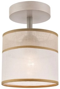 Světle hnědé stropní svítidlo s textilním stínidlem ø 16 cm Andrea – LAMKUR