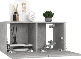 4dílný set TV skříněk betonově šedý dřevotříska 3079062