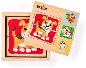 Woody Minipuzzle Domácí zvířátka
