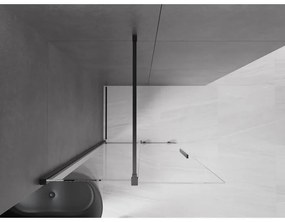 Mexen Velar, posuvné dveře typu Walk-in 70x200 cm, 8mm čiré sklo, černá matná, 871-070-000-03-70