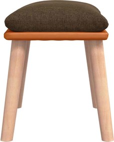 Podnožka hnědá 45x29,5x35 cm textil a umělá kůže 341449