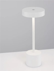 NV 9002863 Venkovní stolní lampa FUMO bílý hliník a akryl LED 2W 3000K 220-240V 163st. IP54 vypínač na těle / USB kabel - NOVA LUCE