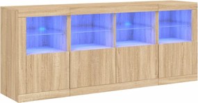 Příborník s LED osvětlením dub sonoma 163 x 37 x 67 cm 3209074