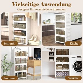 Costway Úložný box s víkem, stohovací boxy, skládací skladovací kontejnery