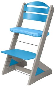 Jitro Dětská rostoucí židle Plus ŠEDÁ VÍCEBAREVNÁ Světle modrá