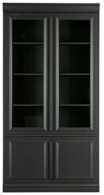 Černá vitrína z borovicového dřeva 110x215 cm Organize – BePureHome