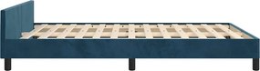 Rám postele bez matrace tmavě modrý 140x200 cm samet 3125639