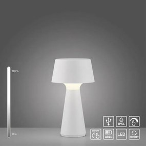 LD 19260-16 ABERA LED stolní lampa na baterie bílá dotykový stmívač IP54 USB vnitřní i venkovní použití 3000K - JUST LIGHT