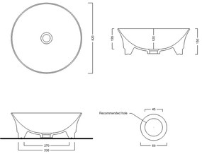 Sapho IDEA keramické umyvadlo na desku, Ø 42cm, bílá - WH103