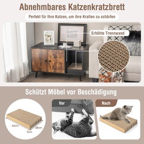 Costway Moderní skrýš na odpadkové koše s dvoudveřovou skříňkou