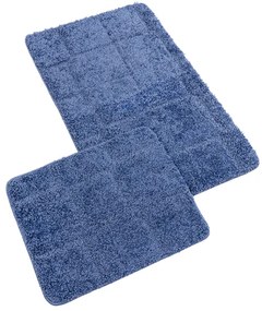 Bellatex koupelnové předložky BANYSILVER bez výkroje sada 60x100, 60x50 cm Modrá