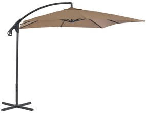 Konzolový slunečník s ocelovou tyčí 250 x 250 cm barva taupe - Default Title