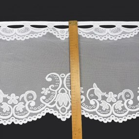 Vitrážová žakárová záclona 7457, výška 40 cm, metráž