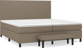 Box spring postel s matrací taupe 200x200 cm textil 3136465